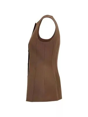 Veronica Beard Jessup Buttoned Waistcoat - Brown