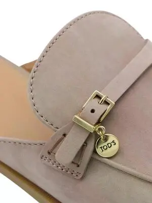 TOD'S Logo Plaque Mules - Neutrals