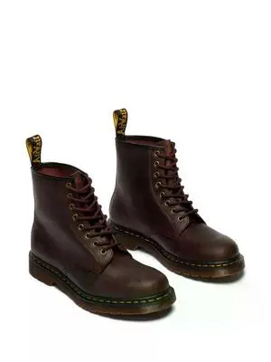 Dr. Martens 1460 Crazy Horse Ankle Boots - Red
