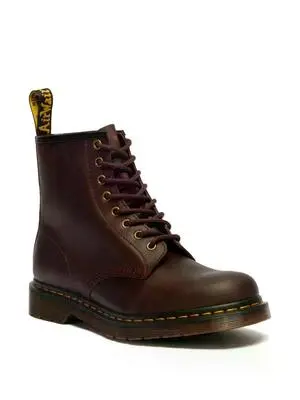 Dr. Martens 1460 Crazy Horse Ankle Boots - Red