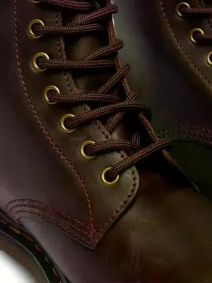 Dr. Martens 1460 Crazy Horse Ankle Boots - Red