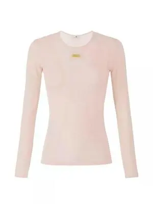 Elisabetta Franchi Crew Neck Long Sleeve Knitted Top