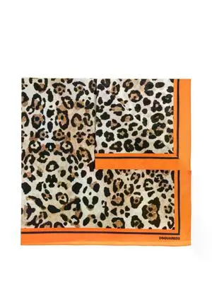 Dsquared2 Animal-print Scarf - Neutrals