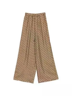 Max Mara Printed Wide-leg Trousers - Brown