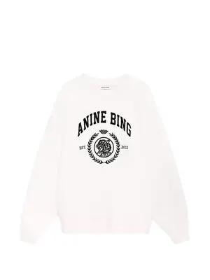 ANINE BING Graphic Print Relaxed Fit Sweatshirt - Neutrals