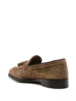 DOUCAL'S Tassel Detail Suede Loafers