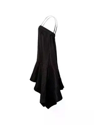 Sacai Pinstripe Pleated Mini Dress