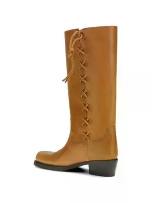 Paris Texas Roxxanne Calf Leather Boots - Brown