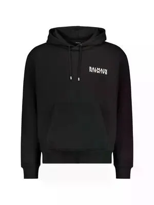 Balmain Logo Hoodie - Black