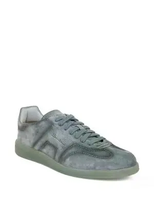 Santoni Oly Suede Lace-up Sneakers - Grey
