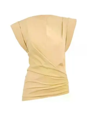 Isabel Marant Étoile Draped Short-sleeve Blouse - Neutrals
