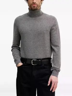 BENETTON Roll Neck Long Sleeve Sweater - Grey