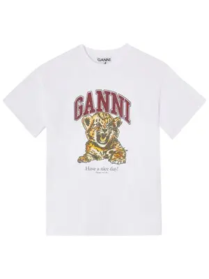 GANNI T-shirt With Logo - White