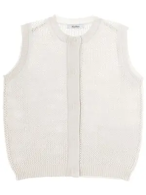 Max Mara Sleeveless Silk Vest - Ivory
