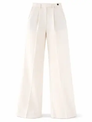 Brunello Cucinelli Linen Blend Tailored Pants