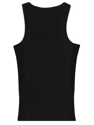 GANNI Top With Logo - Black