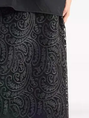 GEMY MAALOUF Paisley Patterned Midi Skirt