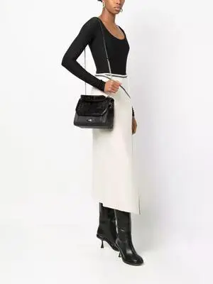 LANCEL Ninon Flap Bag - Black