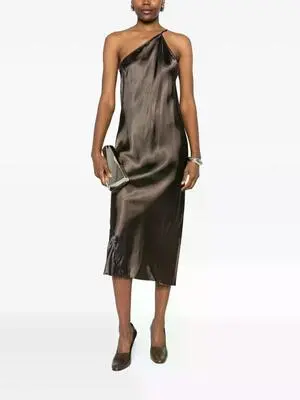 Rick Owens One-shoulder Midi Dress - Brown