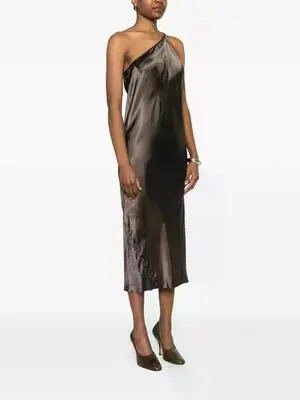 Rick Owens One-shoulder Midi Dress - Brown
