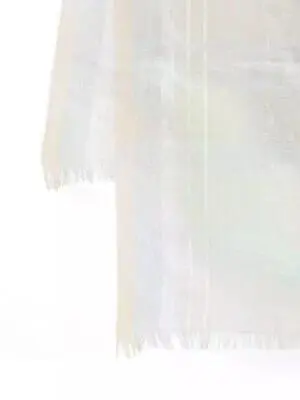 Peserico Plaid Fringed Scarf