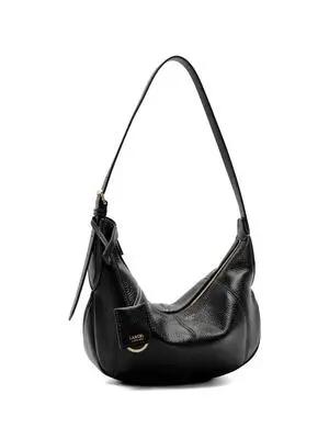LANCEL Victoire Zip Leather Shoulder Bag - Black