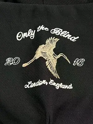 ONLY THE BLIND Cotton Embroidered Hoodie