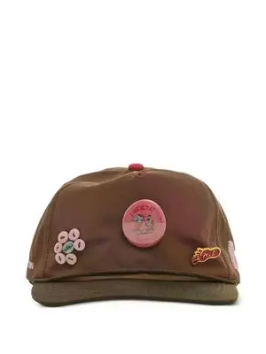 ALEX ZONO Pin Embellished Trucker Cap - Brown
