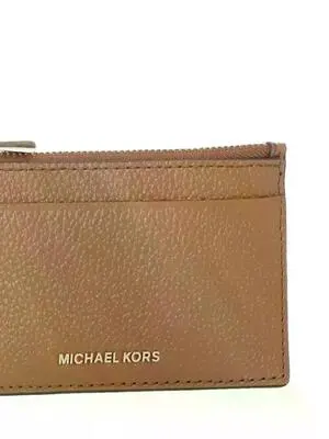 Michael Kors Grained Leather Card Holder - Brown