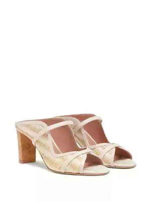 MALONE SOULIERS Stripe Raffia Sandals