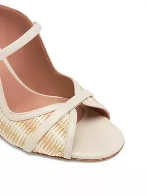 MALONE SOULIERS Stripe Raffia Sandals