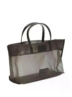 Staud Christos Mini Mesh Tote Bag - Brown