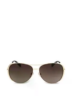 Marc Jacobs Full Rim Aviator Sunglasses - Gold