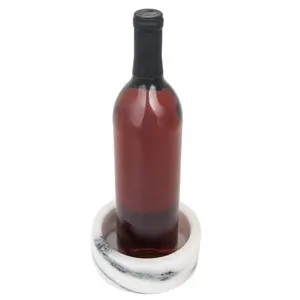 ARTIFACTS TRADING COMPANY™ Artifacts Trading Company Marble Wine Bottle Coaster - White Matte