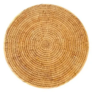 ARTIFACTS TRADING COMPANY™ Artifacts Rattan Round Placemat - Honey Brown