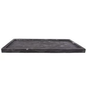 ARTIFACTS TRADING COMPANY™ Artifacts Trading Company Rectangular Marble Tray - Black Matte