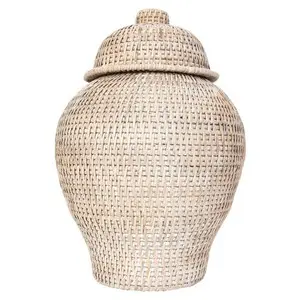 ARTIFACTS TRADING COMPANY™ Saboga Home Ginger Jar - White Wash
