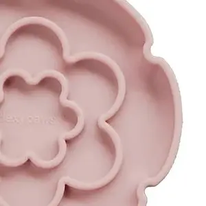 DEXYPAWS Flower Elevated Slow Feeder, Blush
