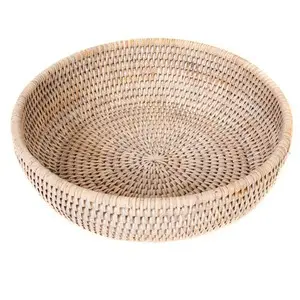 ARTIFACTS TRADING COMPANY™ Artifacts Rattan Rattan Everything Bowl - White Wash