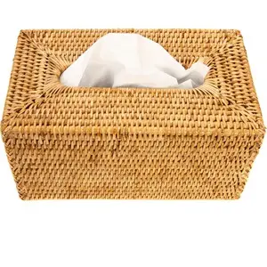 ARTIFACTS TRADING COMPANY™ Artifacts Rattan Rectangular Tissue Box Cover - Honey Brown