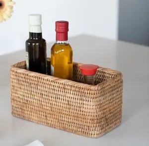 ARTIFACTS TRADING COMPANY™ Artifacts Rattan Rectangular Everything Basket - Honey Brown