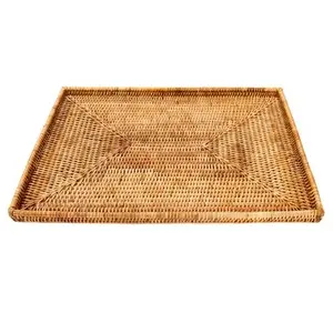 ARTIFACTS TRADING COMPANY™ Artifacts Rattan Rectangular Flat Tray - Honey Brown