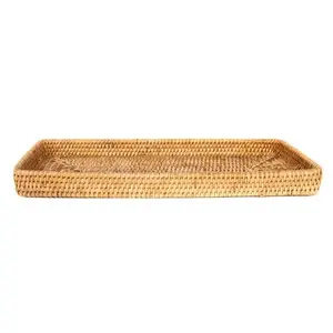 ARTIFACTS TRADING COMPANY™ Artifacts Rattan Rectangular Vanity Tray - Honey Brown