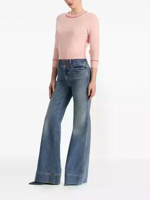 Alice + Olivia Coralann Tipping Crew-neck Sweater