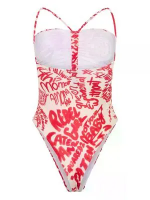 Dsquared2 Rebel Hibiscus One-piece Swimsuit