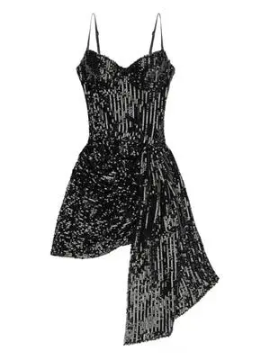 AREA Wrapped Mini Dress