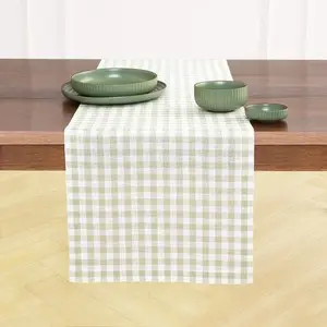 Solino Home Linen Table Runner For Dining Table Sage