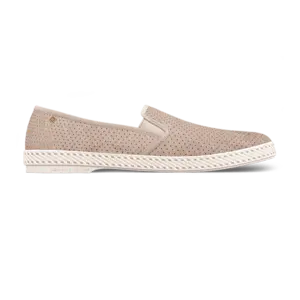 Rivieras Classic Suede Slip-on Loafer - Light Beige