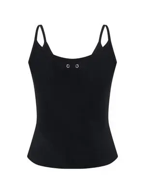 TEAM WANG DESIGN Sleeveless Tank Top With Eyelet Detail