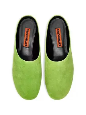 SIMONMILLER Riad Suede Mules - Green